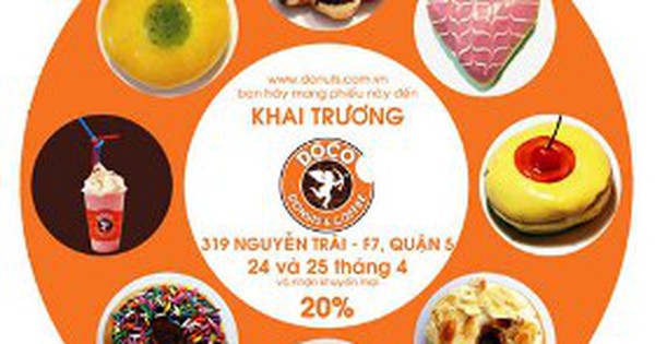 Sài Gòn: Thưởng thức thêm nhiều Donut của DOCO tại TP.HCM bạn nhé!