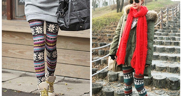 Cực kute với legging họa tiết