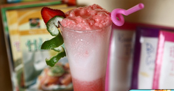 Ly mocktail màu hồng mang tên Porm porm